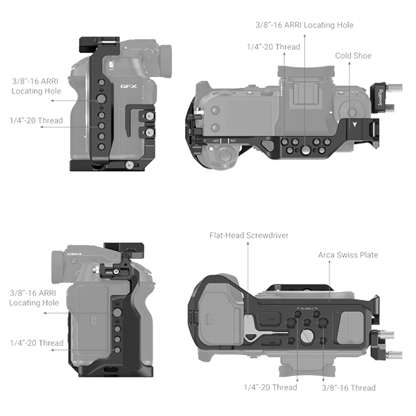 SmallRig Kamera Cage zu Fuji GFX100S und GFX50S II 3715