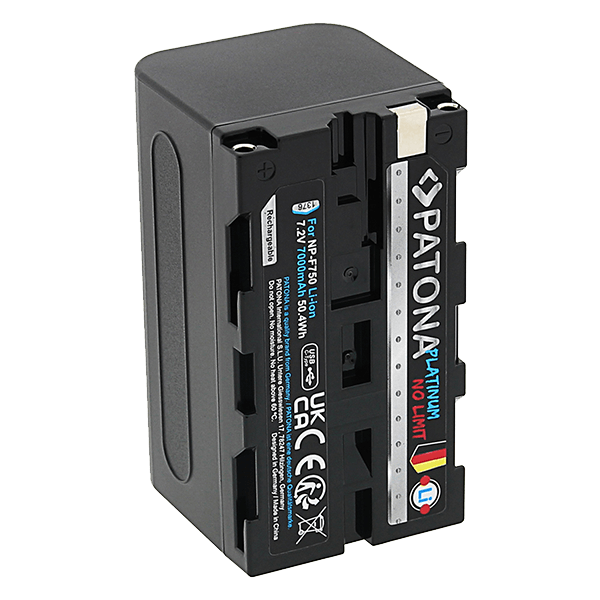 Akku Sony NP-F750 mit USB-C Input von Patona