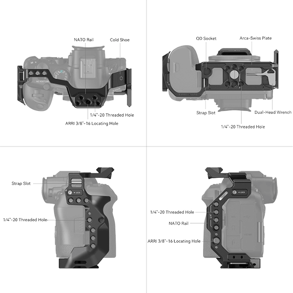 SmallRig Kamera Cage zu Canon EOS R6 Mark II 4159