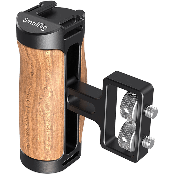 SmallRig Handgriff kurz aus Holz mit Blitzschuh
