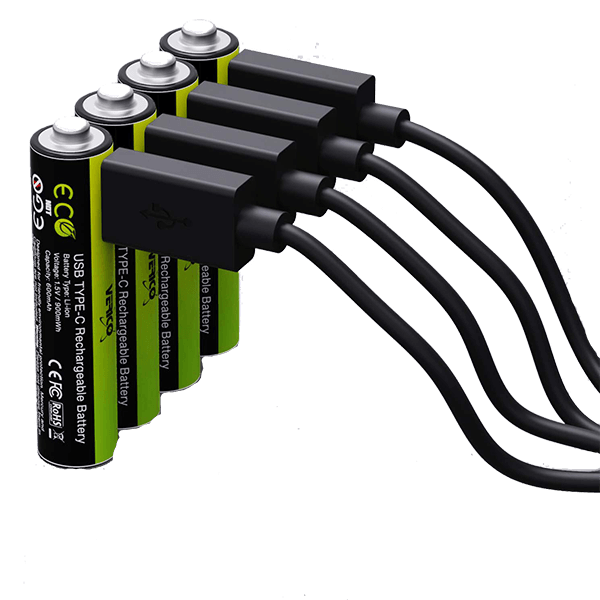 Rechargeable battery USB-C AAA batteries